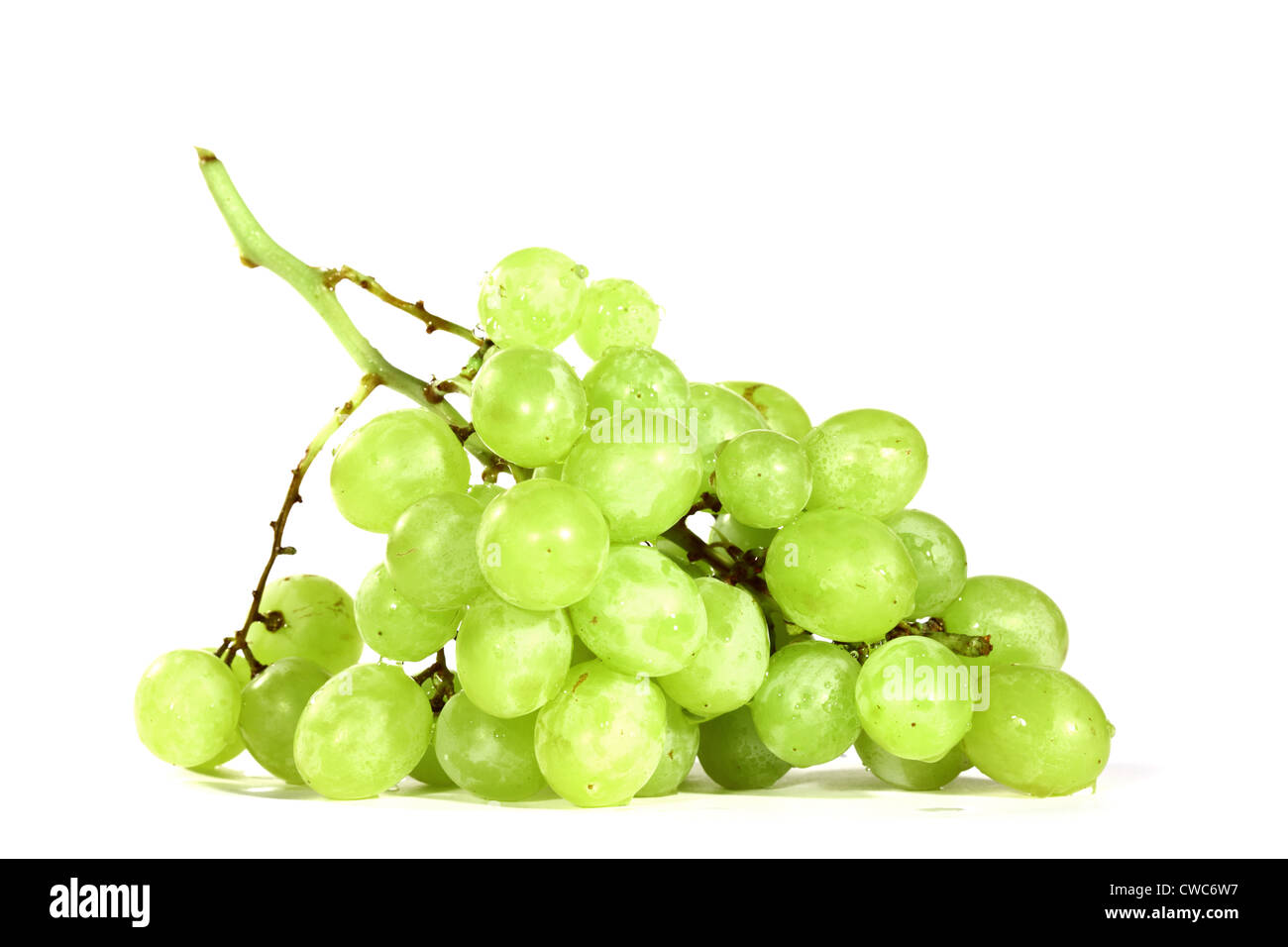 green grape isolated on white background Stock Photo - Alamy