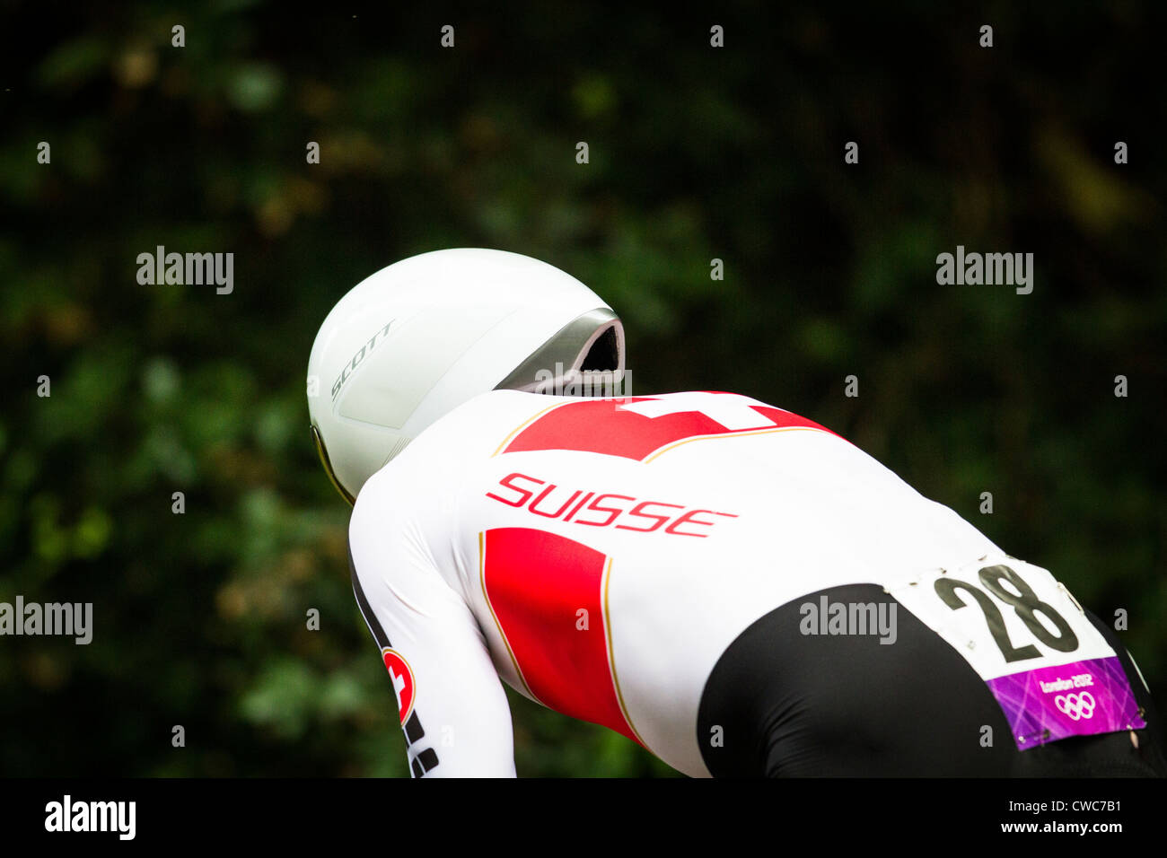 Michael Albasini of Switzerland racing in the Olympic Time Trial at ... Michael Albasini of Switzerland racing in the Olympic Time Trial at ...