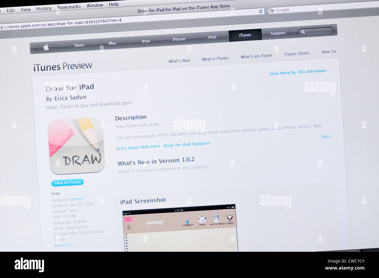 Draw app website - draw, doodle and sketch Stock Photo - Alamy