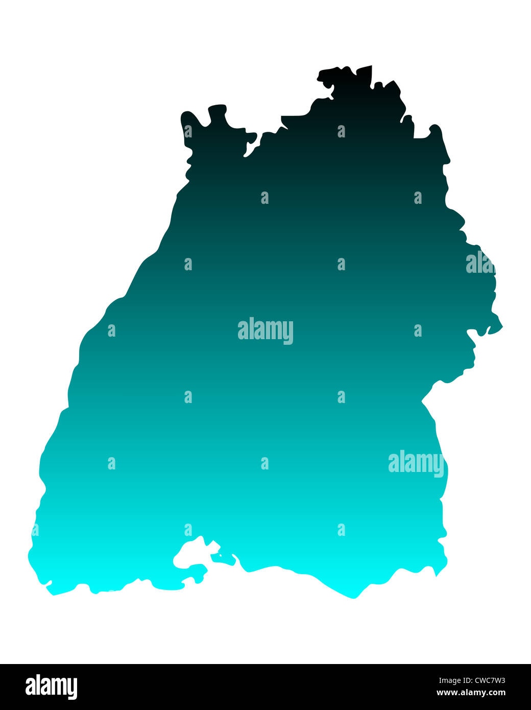 Map of Baden-Wuerttemberg Stock Photo - Alamy