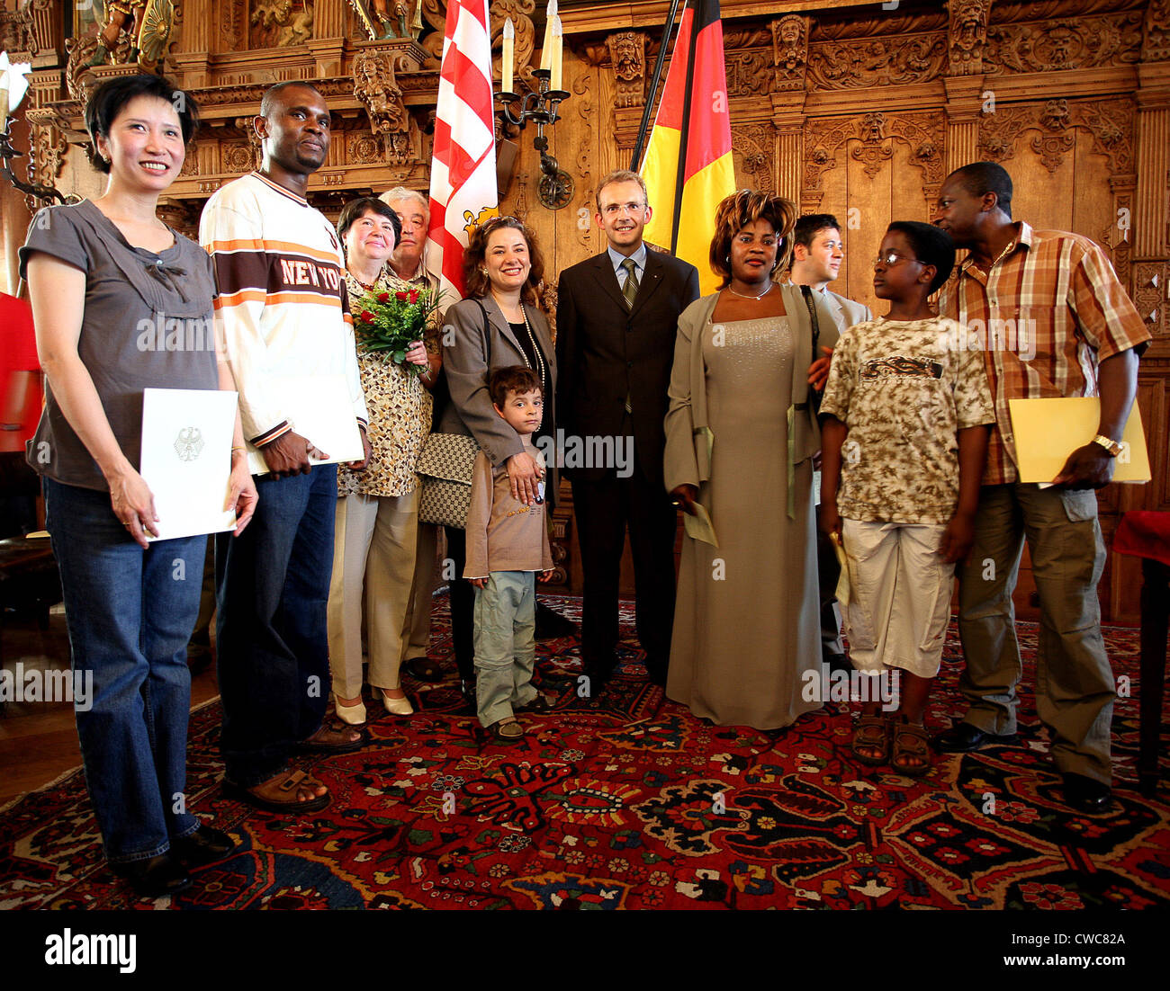 For naturalization ceremony in the German nationality in the Bremen ...