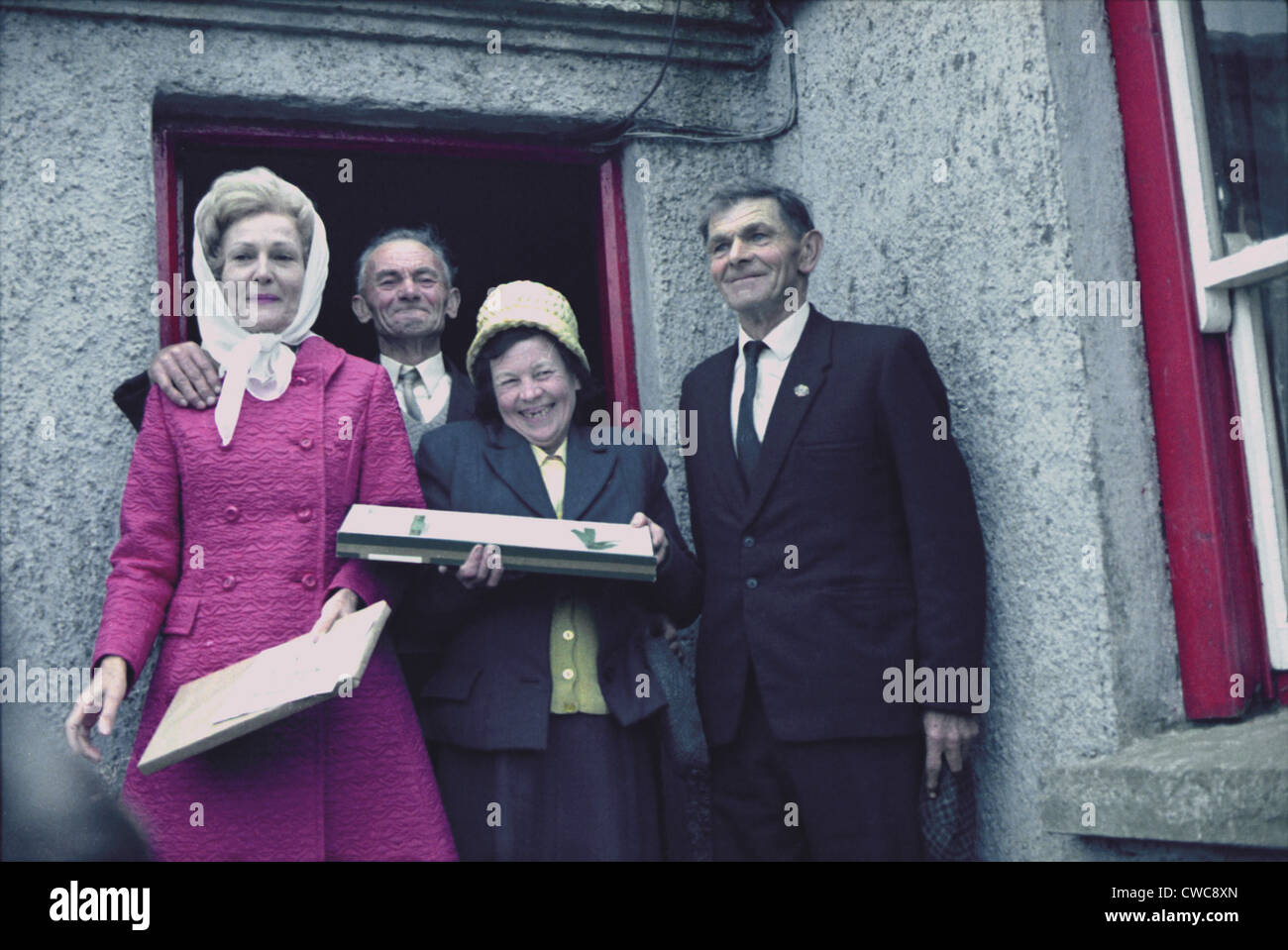 First Lady Pat Ryan Nixon with villagers in Ireland. Her father's ...