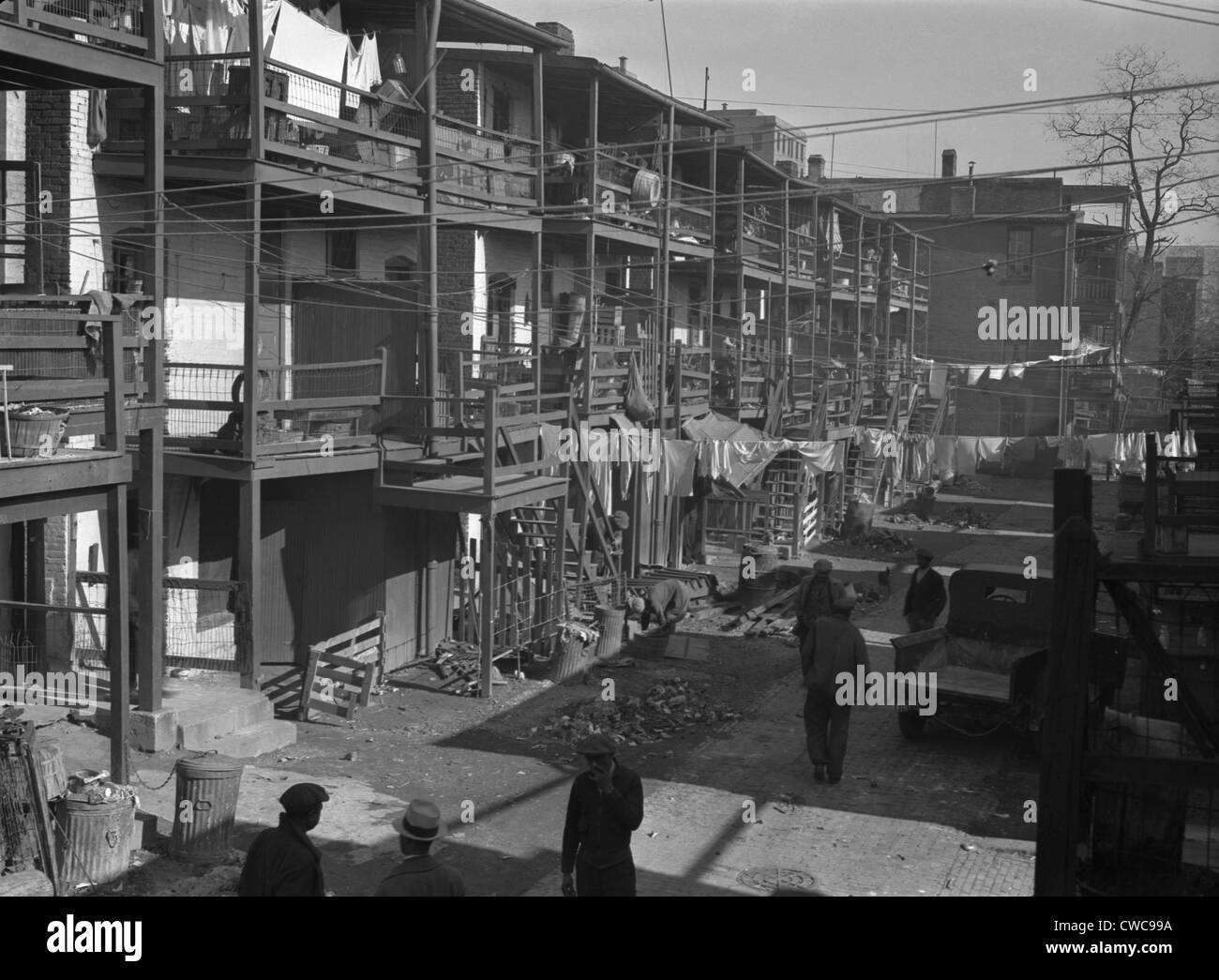 Depression era slums in Washington D.C. African American men in the ...