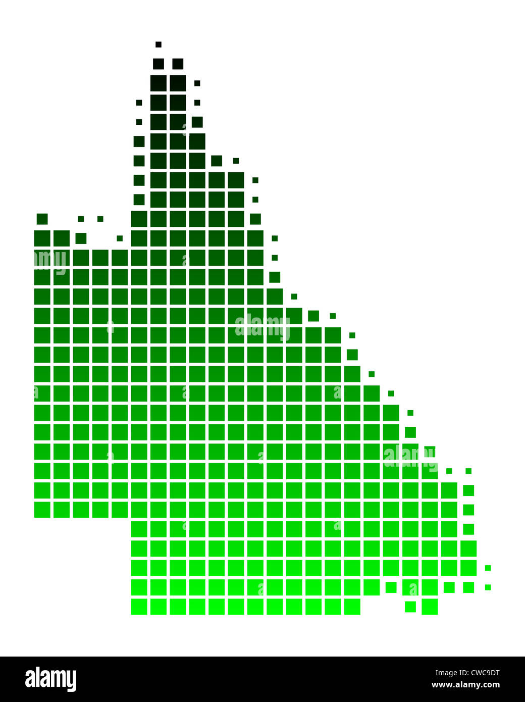 Map of Queensland Stock Photo - Alamy