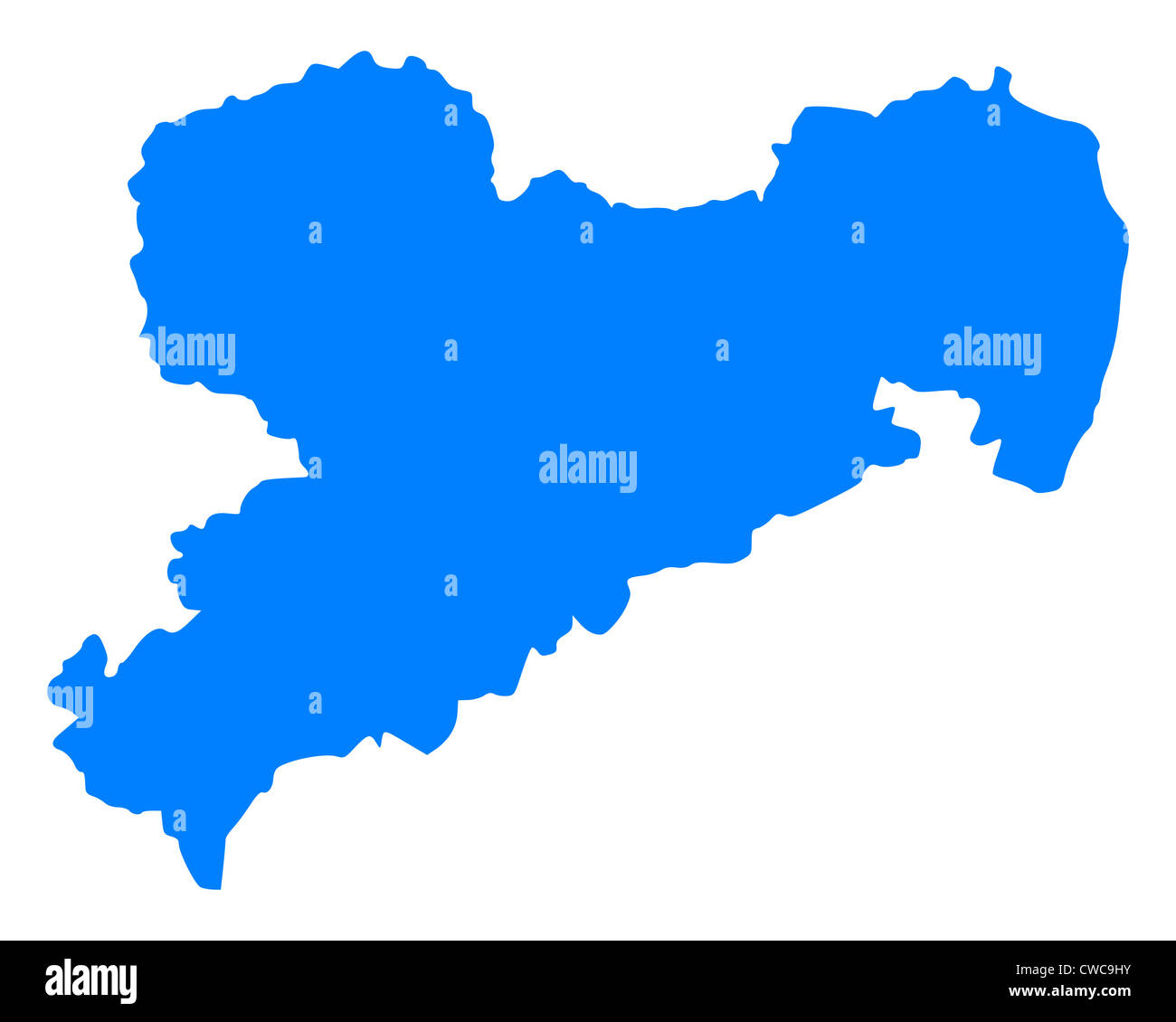 Map of Saxony Stock Photo - Alamy