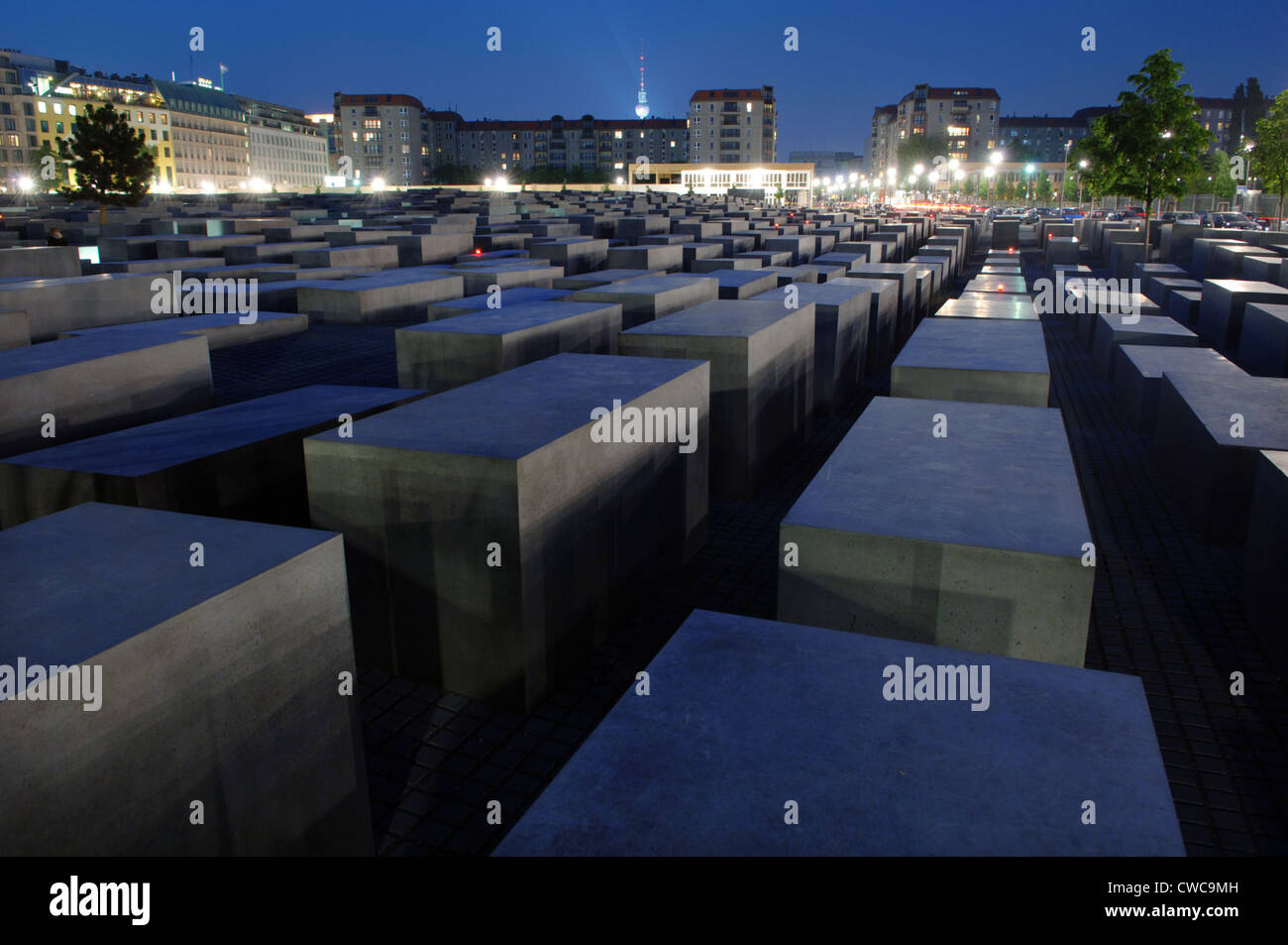 Berlin memorial for lighting the murdered jews of europe hi-res stock ...