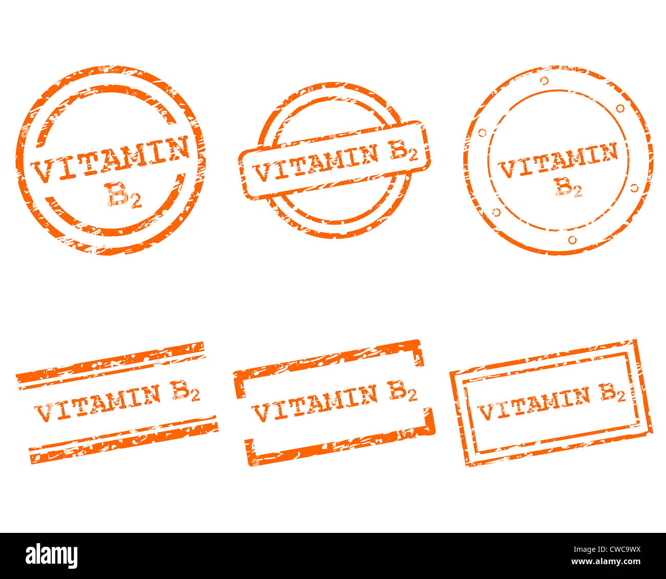 Vitamin B2 stamps Stock Photo - Alamy