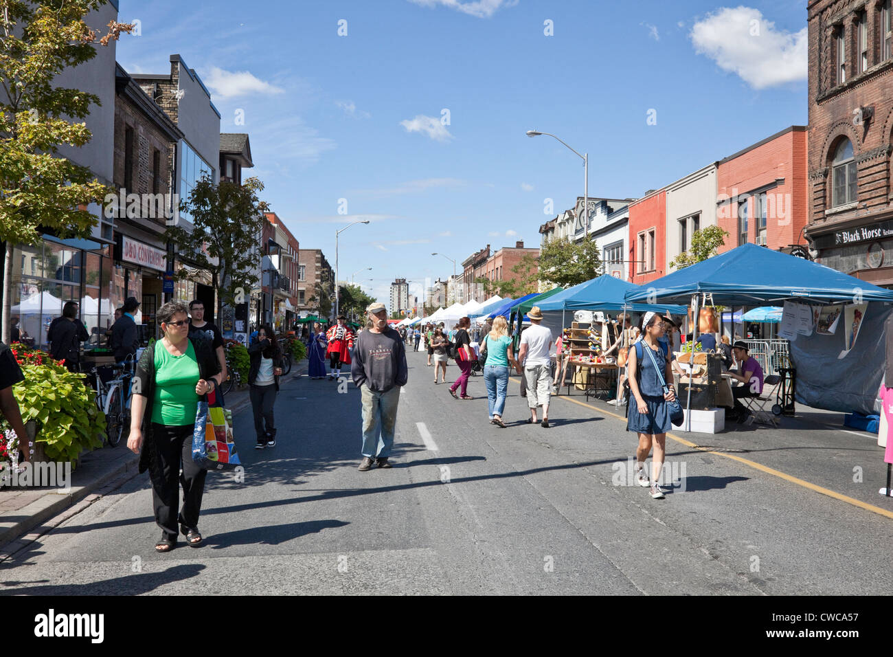 Side Walk or Street Festival in Toronto;Ontario;Canada;on Bloor West ...