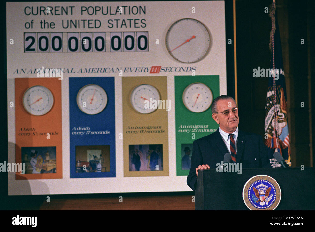 LBJ's Great Society programs. President Lyndon Johnson at a ceremony ...