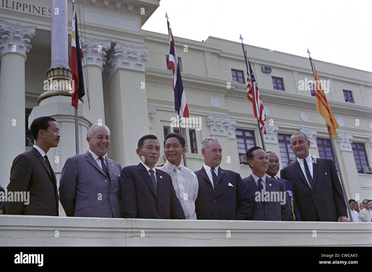 National leaders of the Anti-Communist Alliance, SEATO (Southeast Asia ...