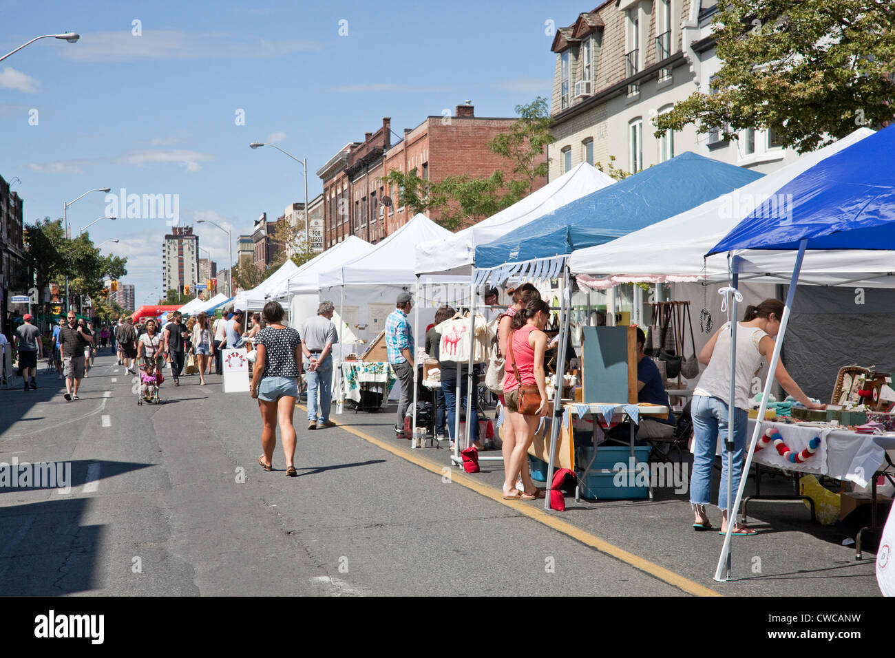 Side Walk or Street Festival in Toronto;Ontario;Canada;on Bloor West ...