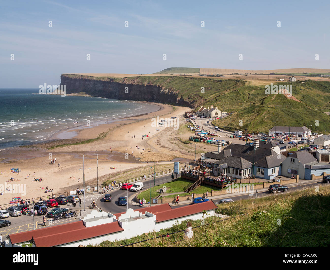 Saltburn-by-the-Sea Cleveland UK. View to Hunt Cliff from Marine Parade ...