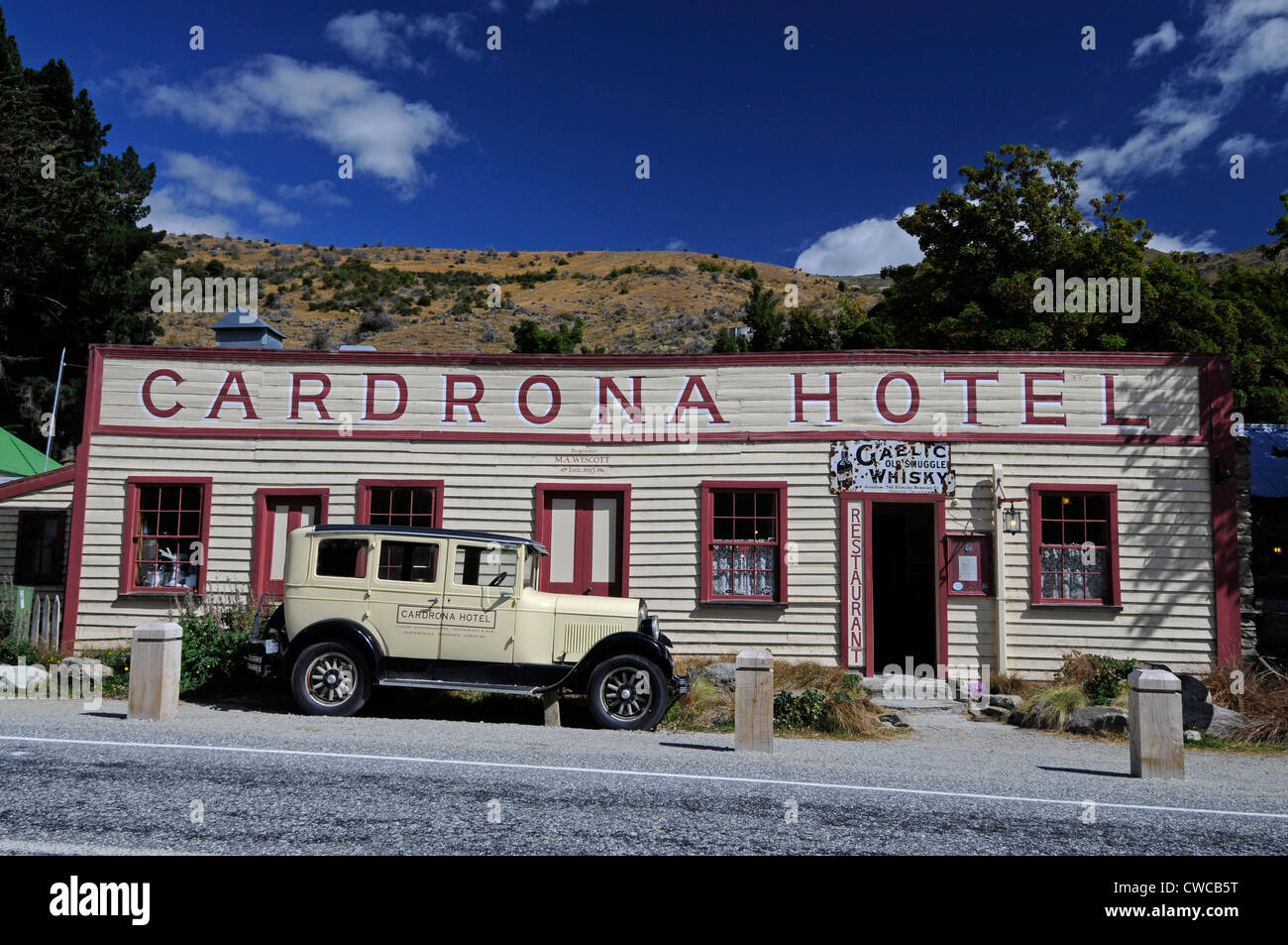 The Cardrona Hotel, a historic hotel in Cardrona on the Crown Range ...