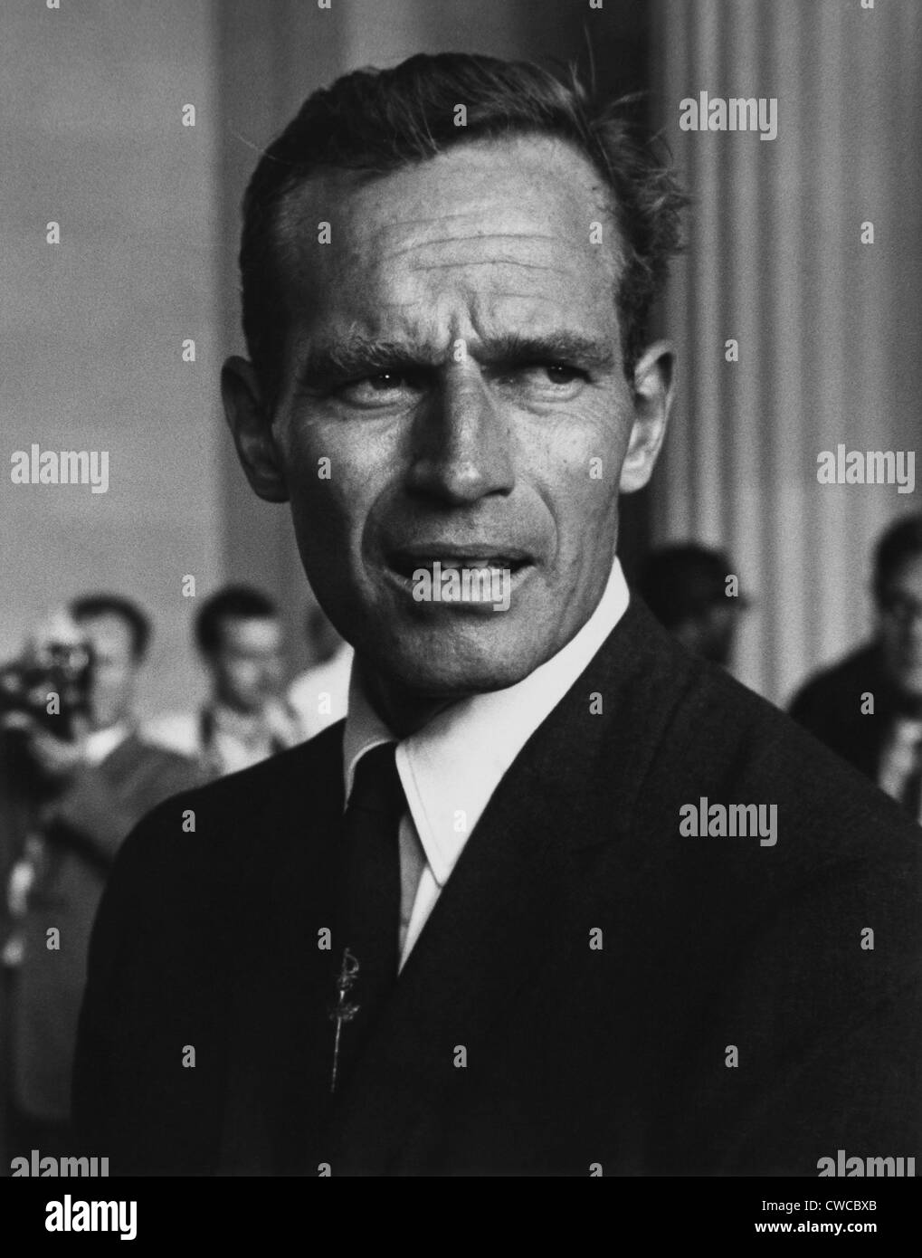 Actor charlton heston Black and White Stock Photos & Images - Alamy