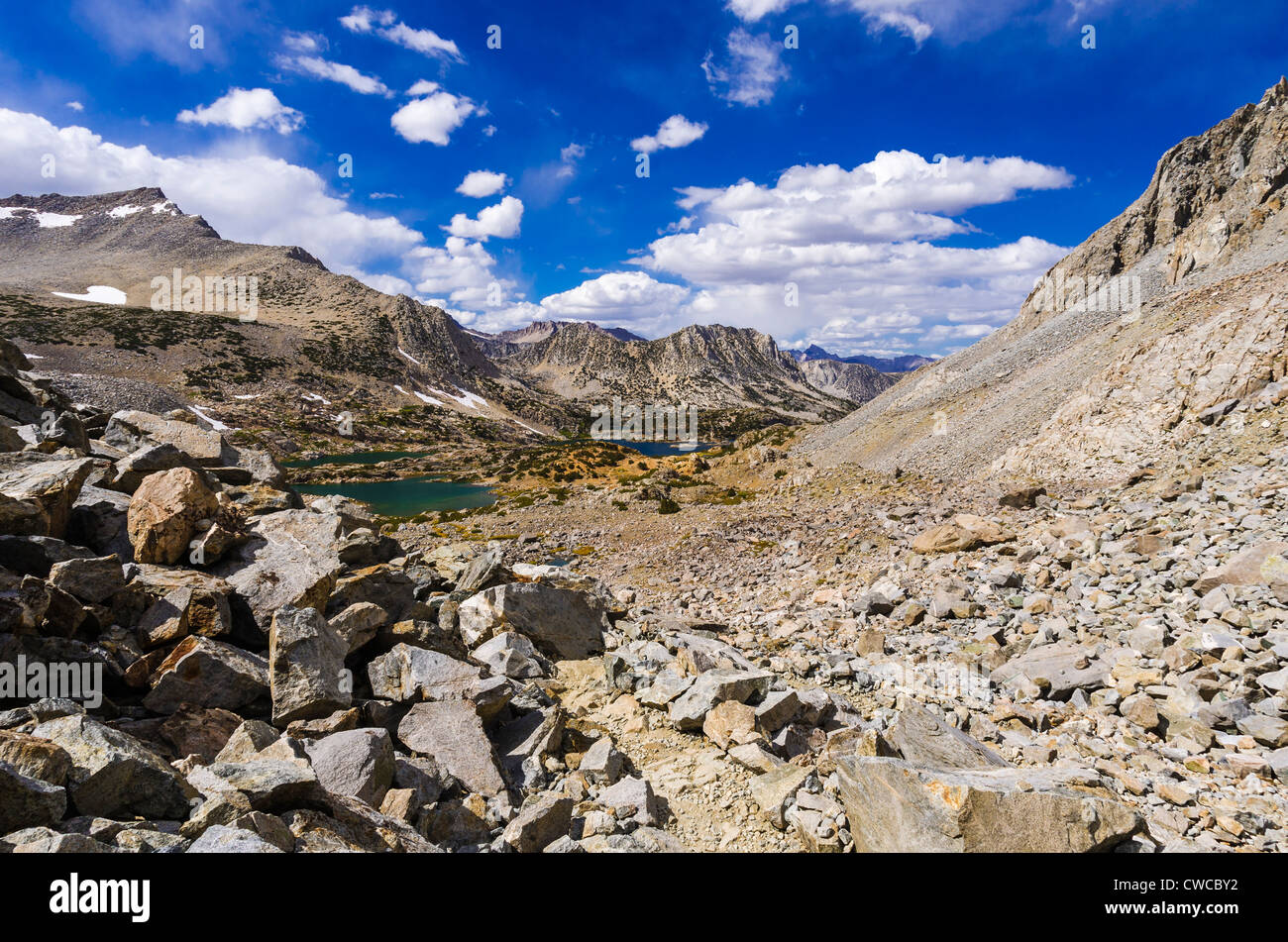 Bishop Lake from the Bishop Pass Trail, John Muir Wilderness, Sierra ...