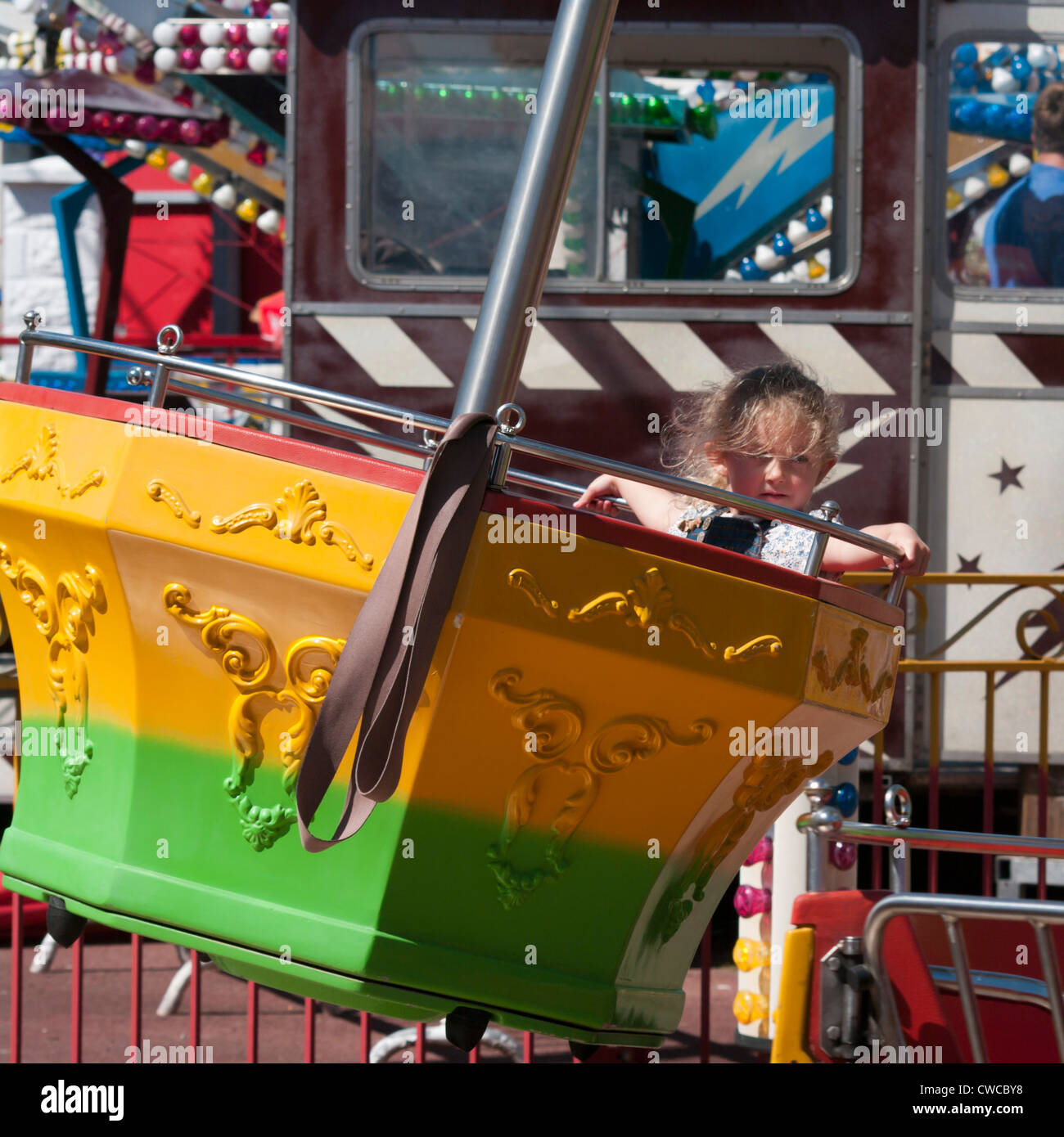 Girls on funfair ride on hi-res stock photography and images - Alamy