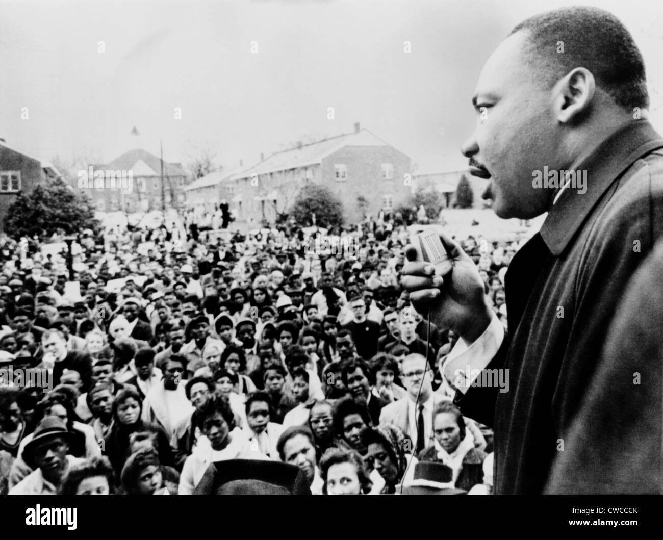Martin Luther King addresses Selma demonstrators. The previous day ...