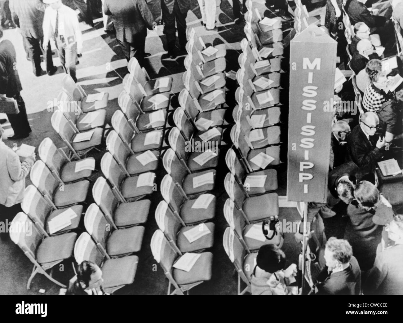 Empty seats of the Mississippi delegation at the 1964 Democratic ...