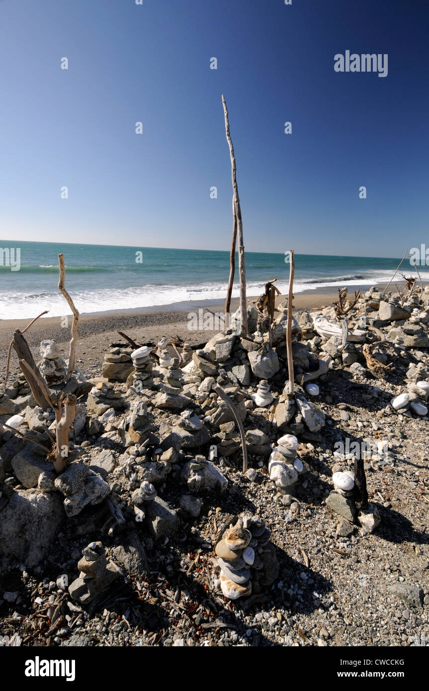 Bruce Bay is several miles north of Haast on the west coast of South ...
