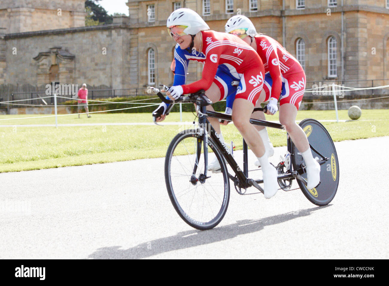 Lora Turnham (back) & Fiona Duncan (front) take part in the 20km time ...