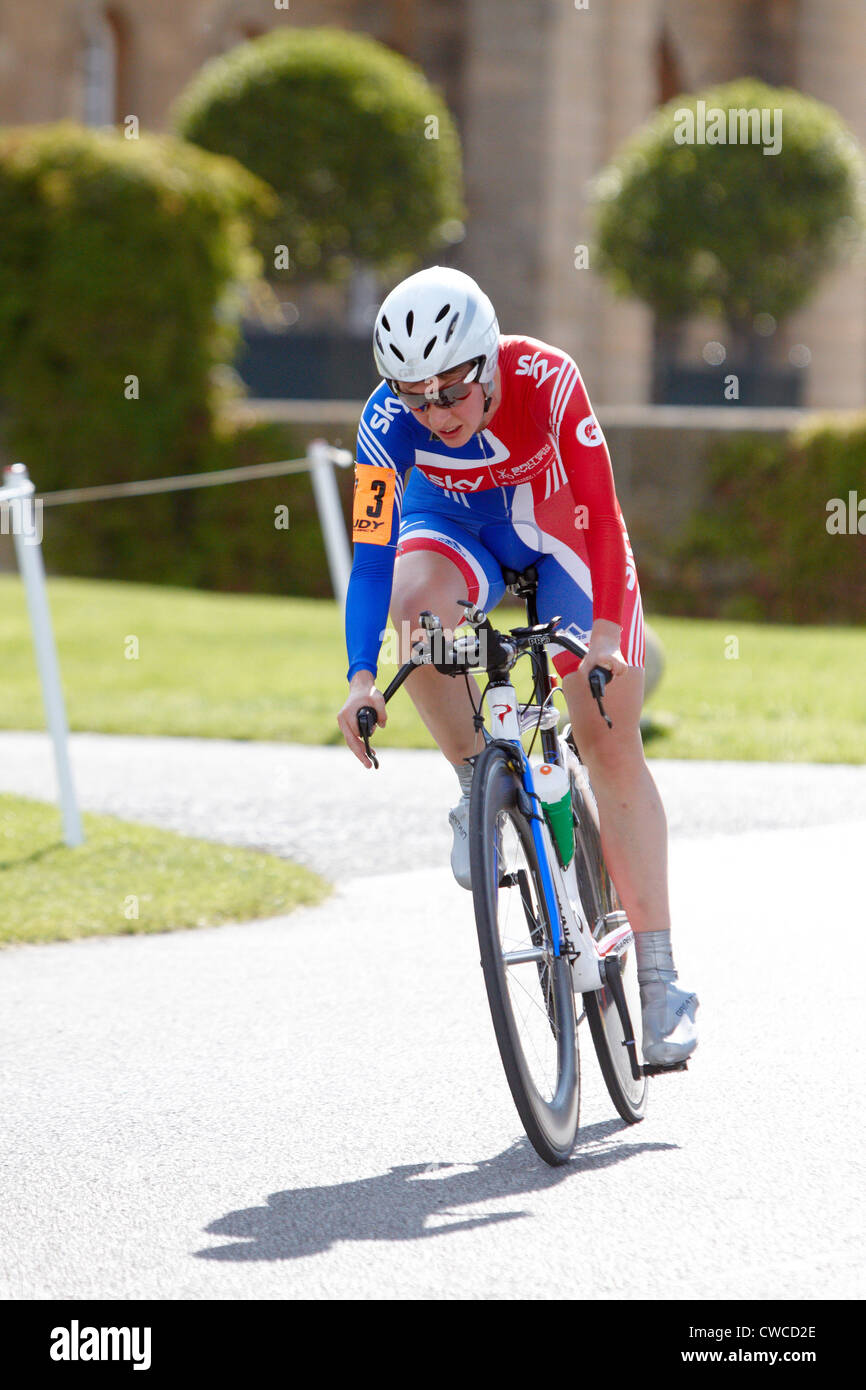 Crystal Lane takes part in the 20km time trial during the Bike Blenheim ...