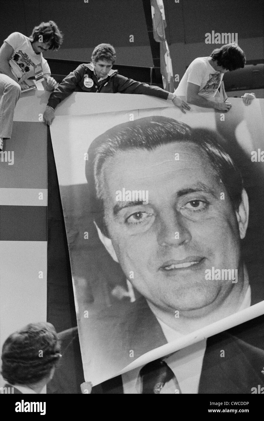 Enormous photograph of Walter Mondale. The liberal Minnesota Democrat ...