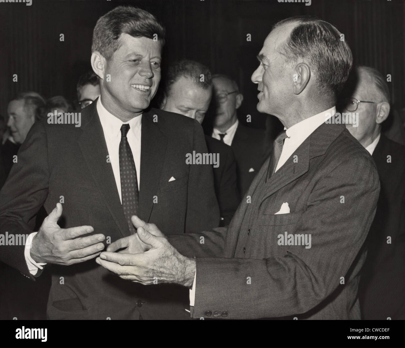 President Kennedy talking with Arkansas Senator William Fulbright ...
