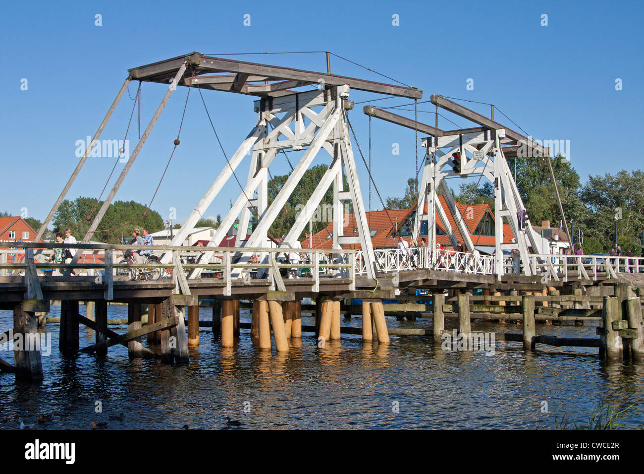 drawbridge, Wiek, Greifswald, Mecklenburg-West Pomerania, Germany Stock ...