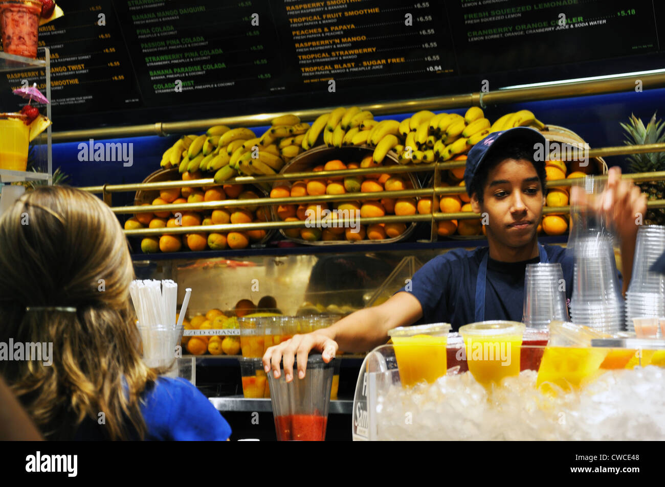 Quincy Market Food Court in Boston, Massachusetts, USA Stock Photo - Alamy
