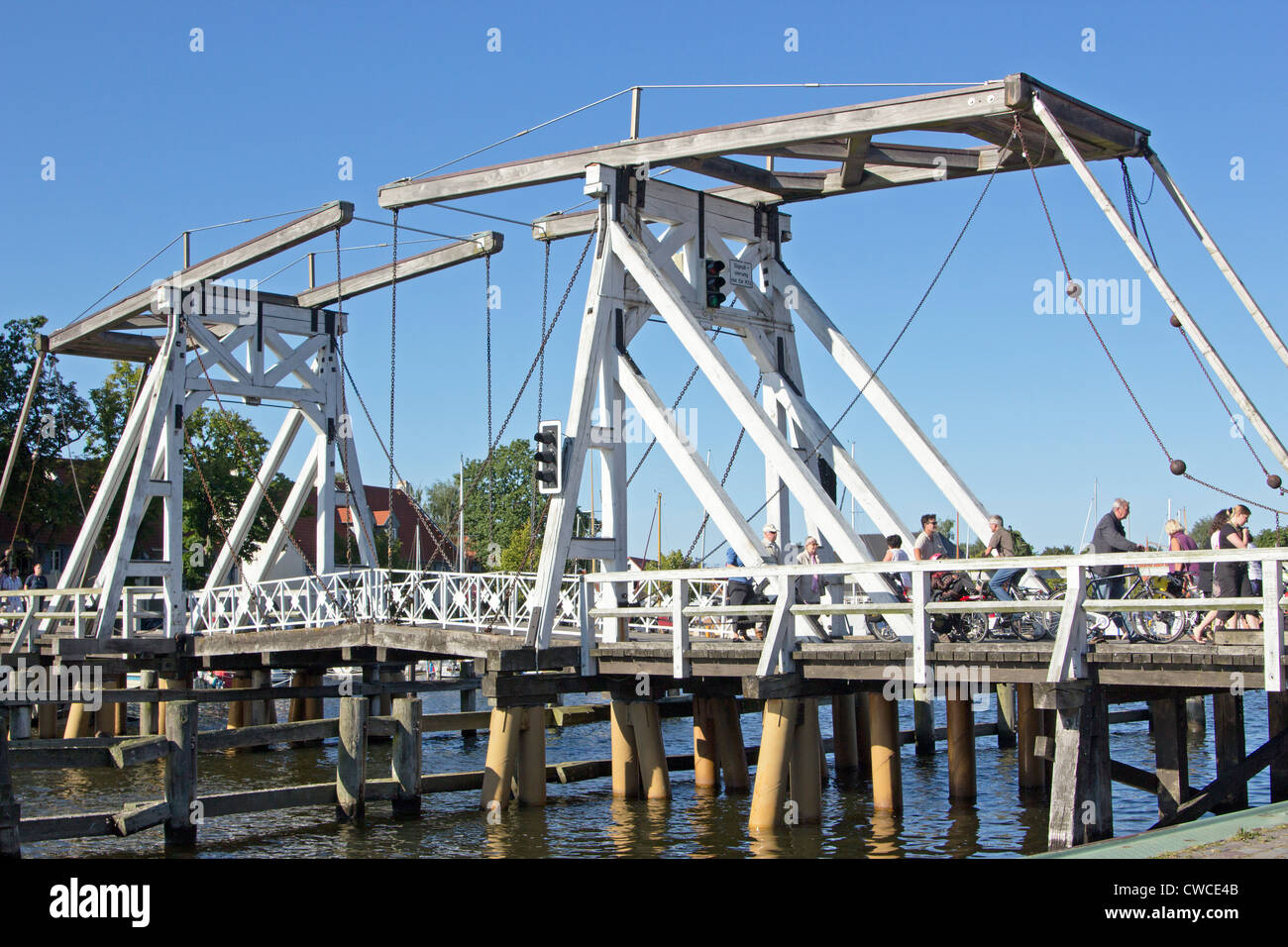 drawbridge, Wiek, Greifswald, Mecklenburg-West Pomerania, Germany Stock ...
