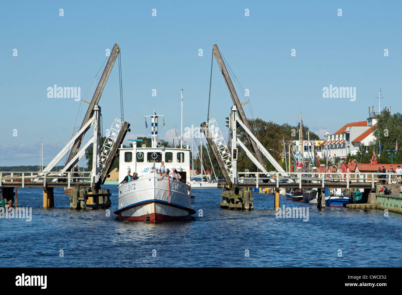 drawbridge, Wiek, Greifswald, Mecklenburg-West Pomerania, Germany Stock ...