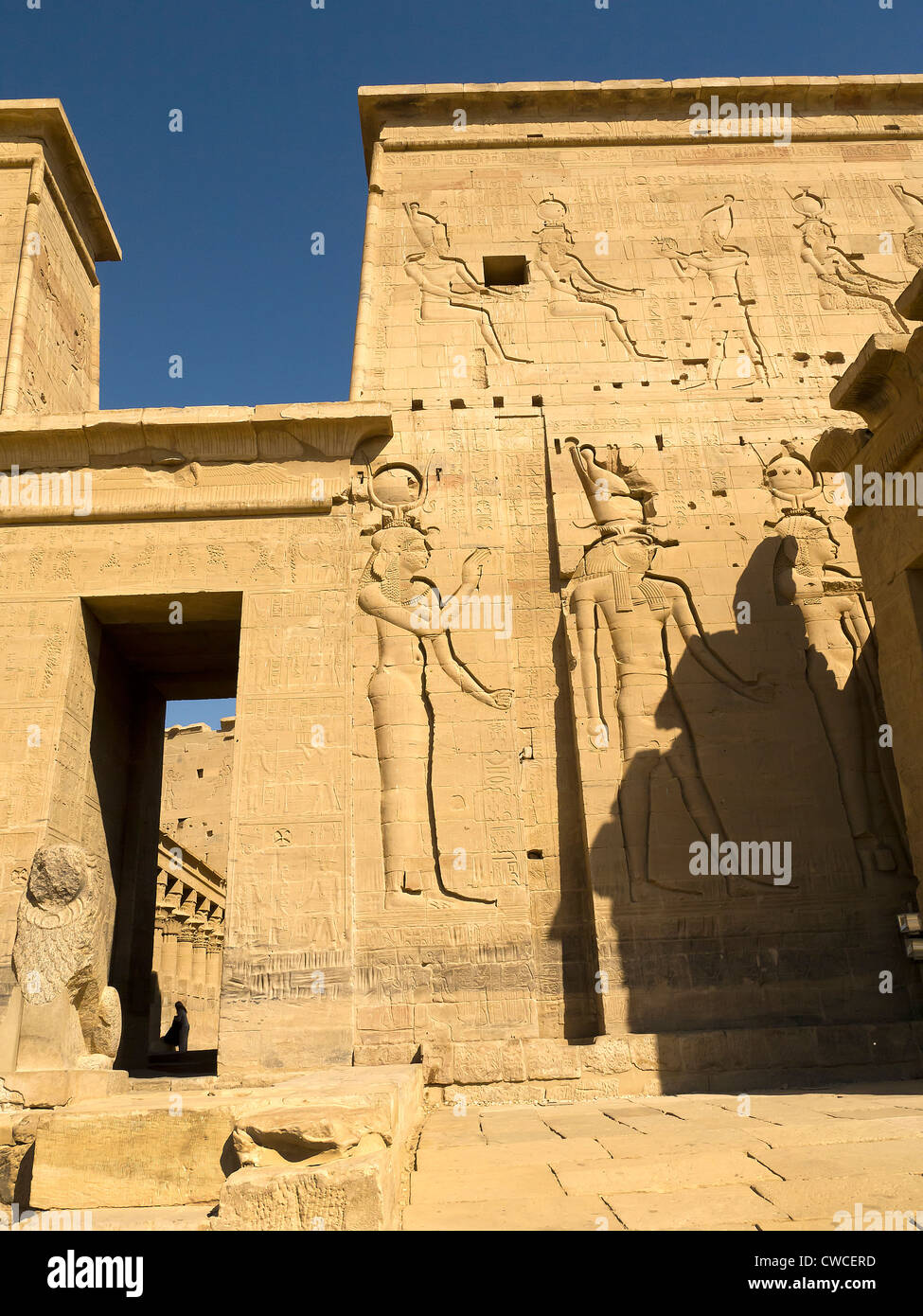 The Temple to Isis, Horus and Osiris on Philae Island on the River Nile ...