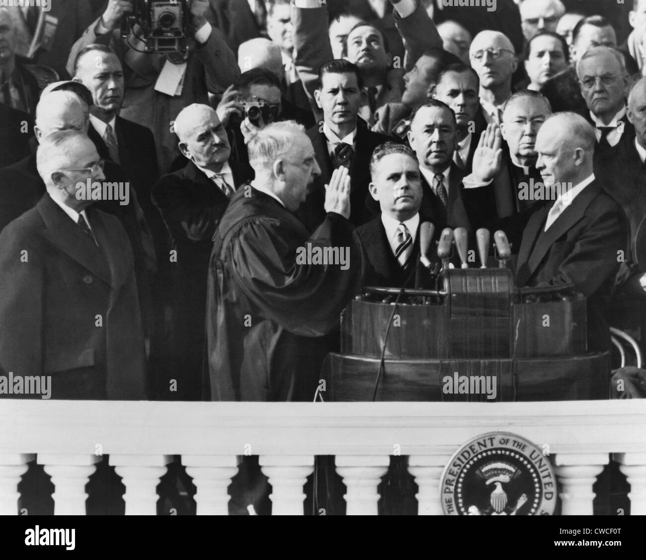 Eisenhower's First Inauguration. Chief Justice Frederick Vinson ...