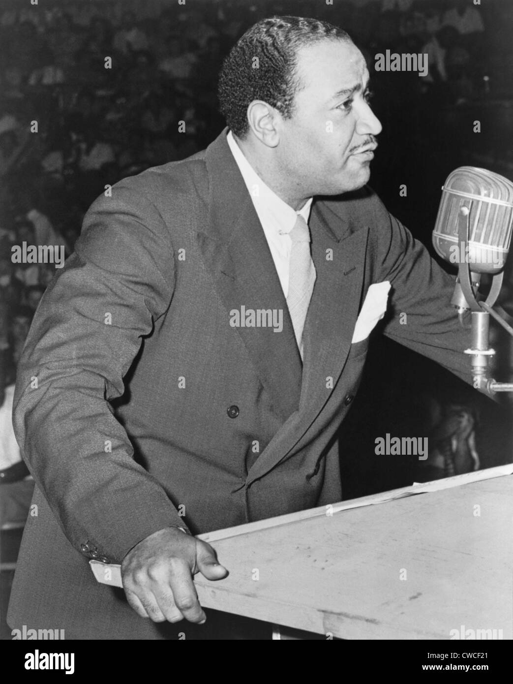 Benjamin J. Davis speaking at the Negro Freedom Rally, Madison Square ...