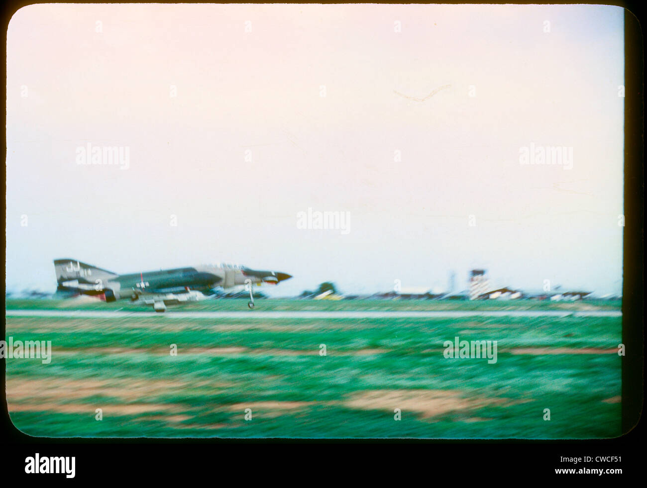 fully loaded F4E Phanton jet taking off fully loaded with bombs for ...