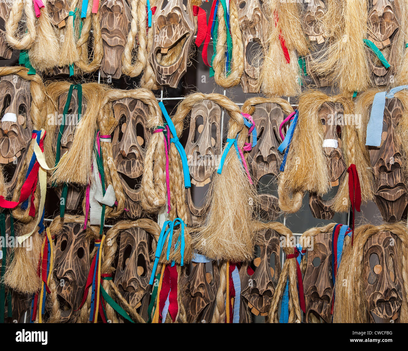 Images of traditional Romanian wooden masks Stock Photo - Alamy