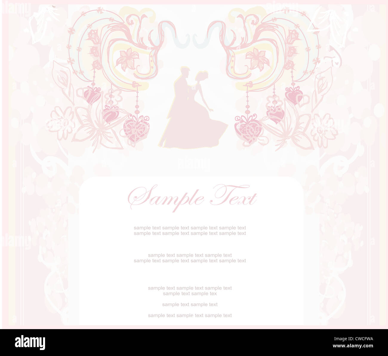 Ballroom dancers - invitation Stock Photo - Alamy