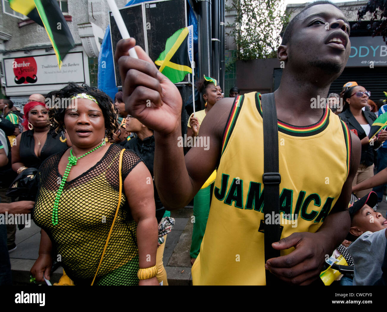 Dancing and celebrating in the streets of Brixton during Jamaican ...