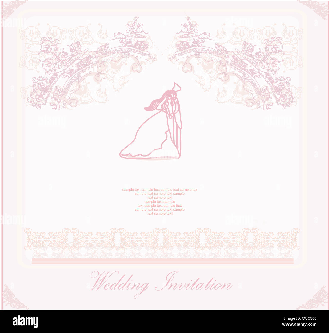 Ballroom dancers - invitation Stock Photo - Alamy