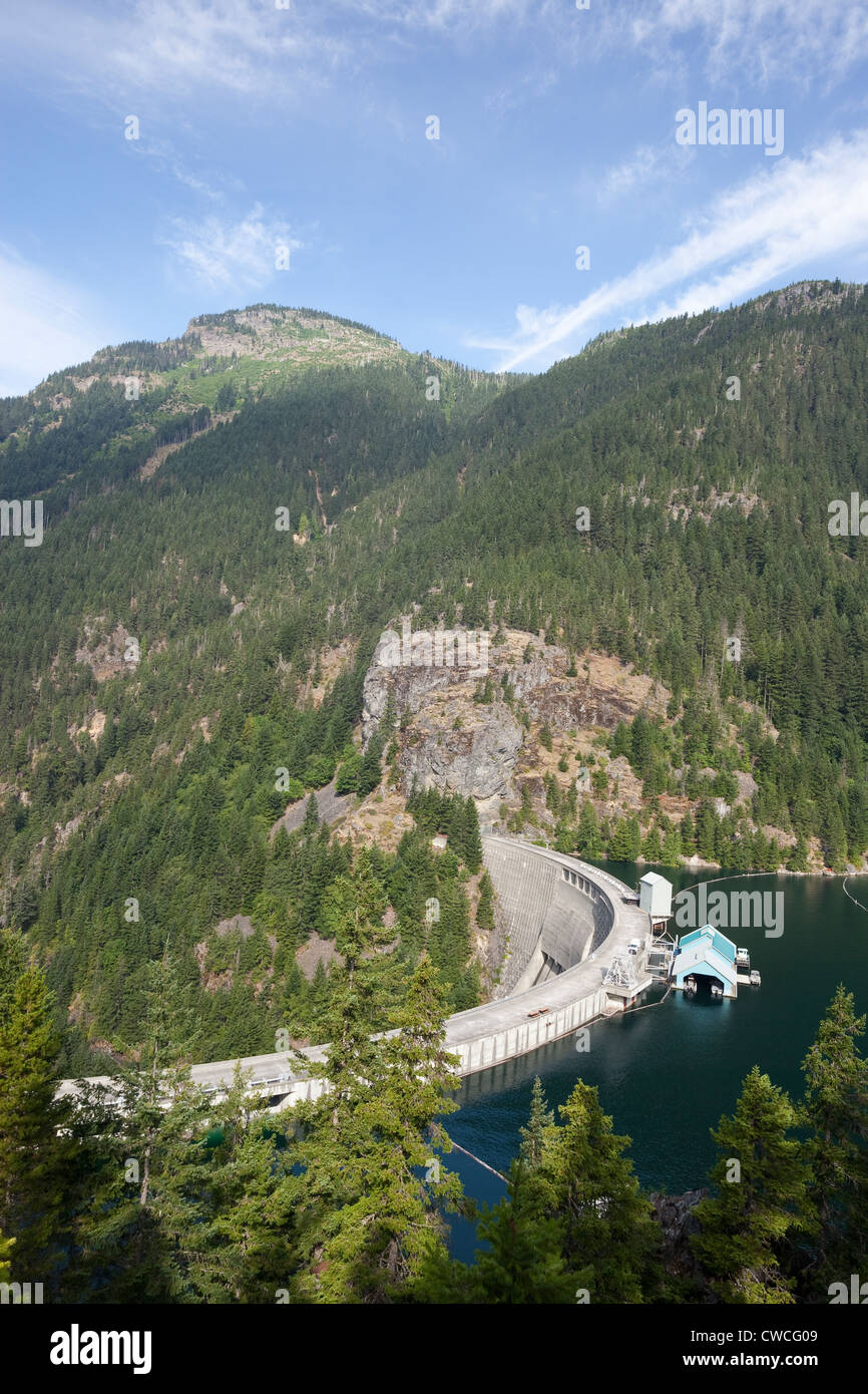 Ross Dam forming Ross lake is part of the Skagit River Hydroelectric ...