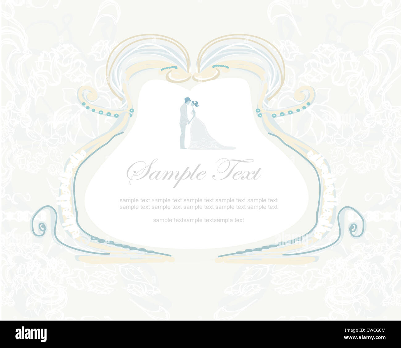 Ballroom dancers - invitation Stock Photo - Alamy