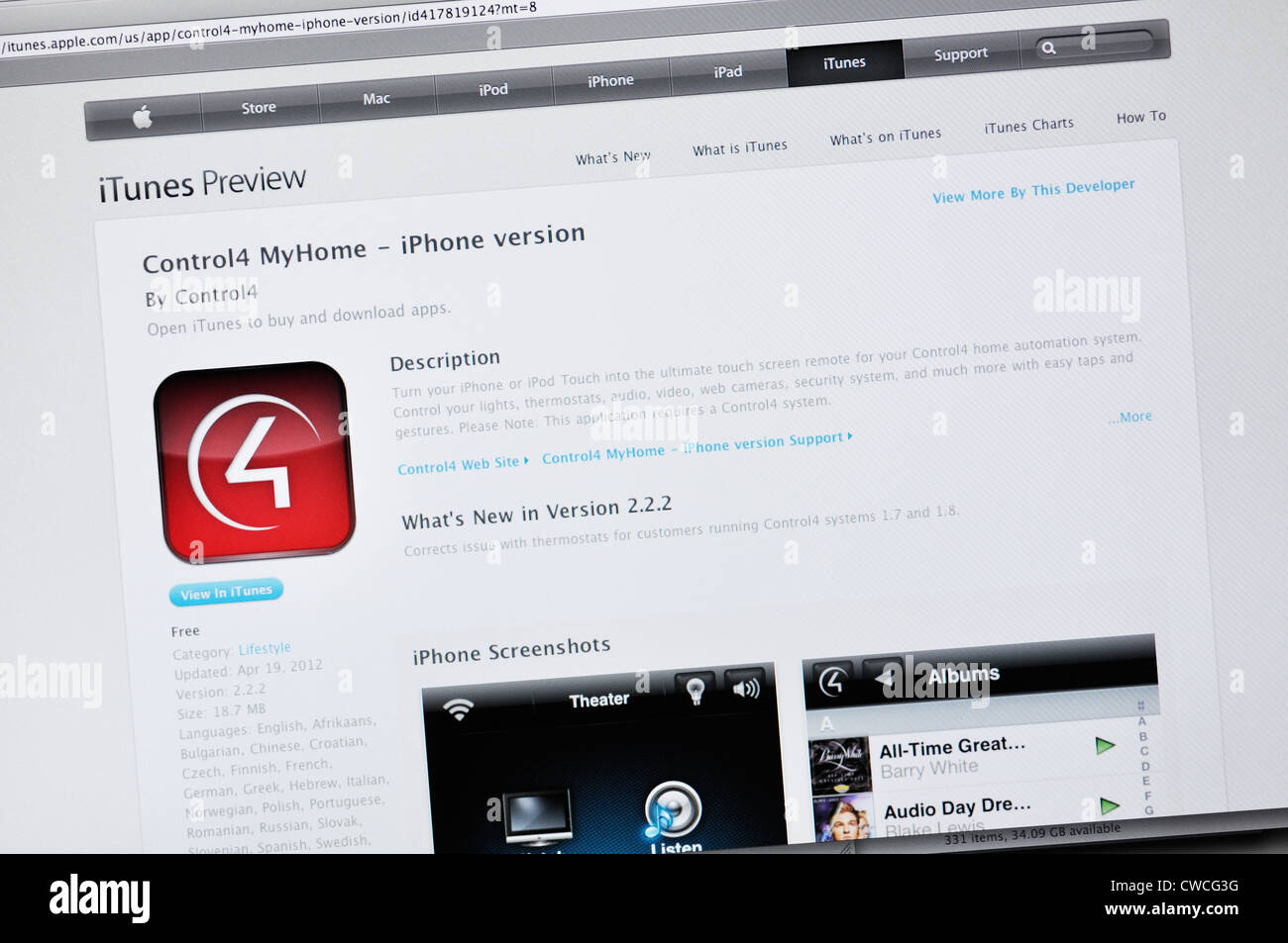 Control4 Myhome app website - remotely controls home's automation ...