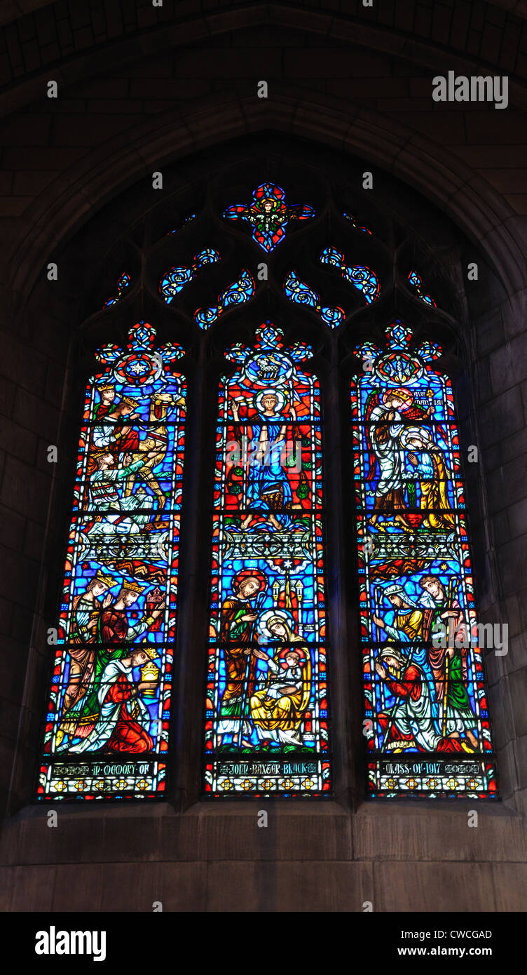 The Princeton University Chapel - stained glass window Stock Photo - Alamy