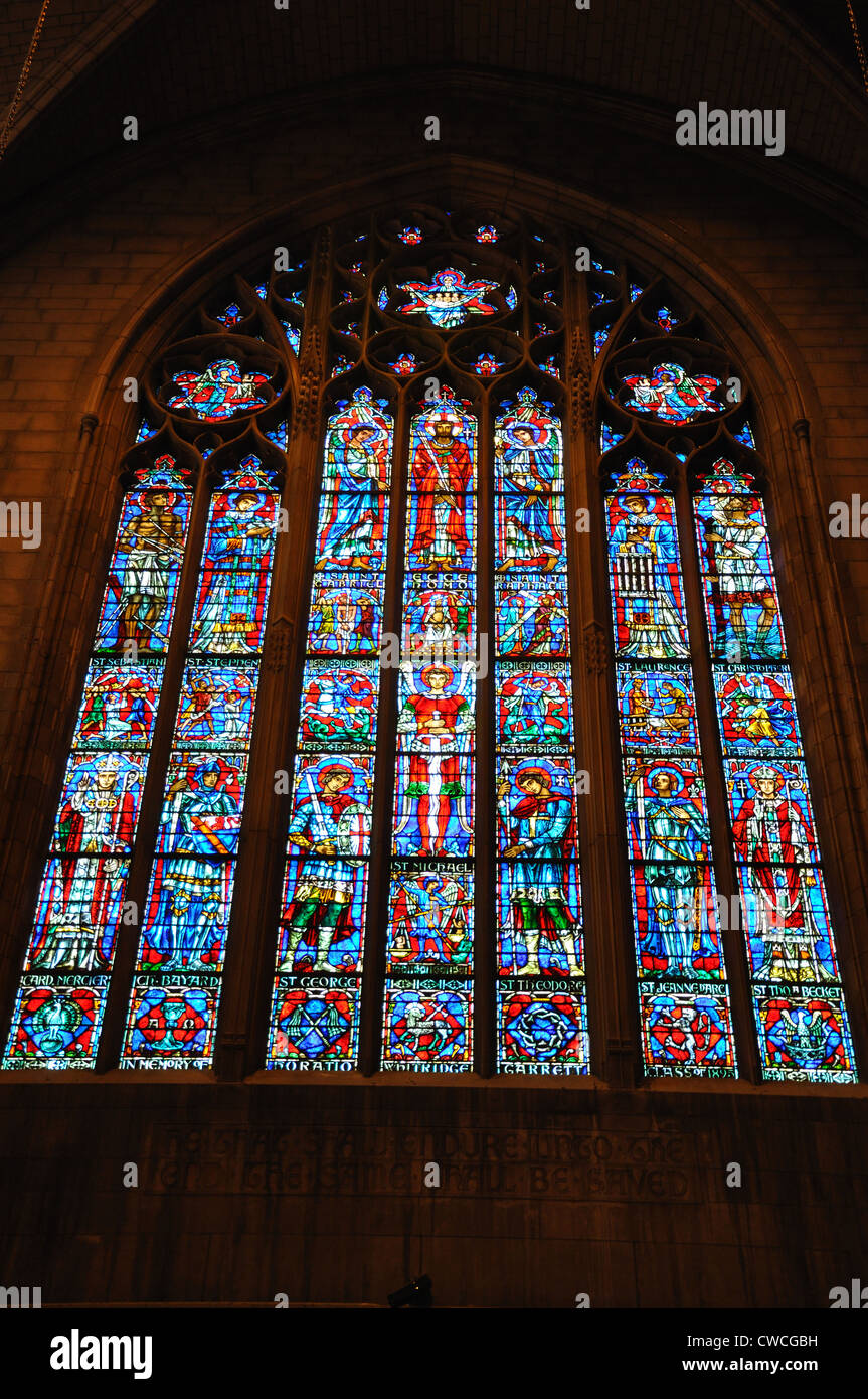 The Princeton University Chapel - stained glass window Stock Photo - Alamy