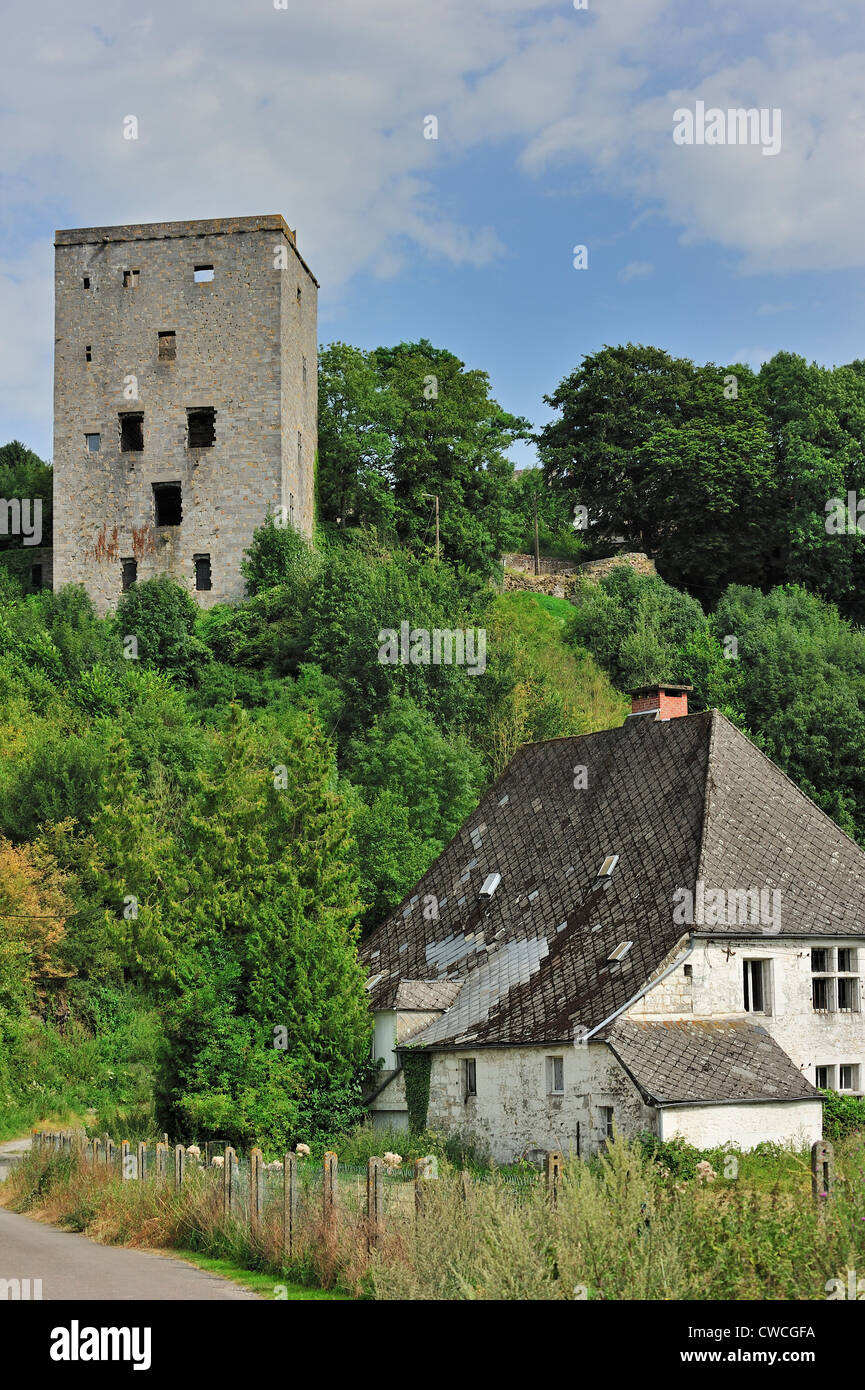 The medieval keep Tour Salamandre / Salamander Tower at Beaumont ...
