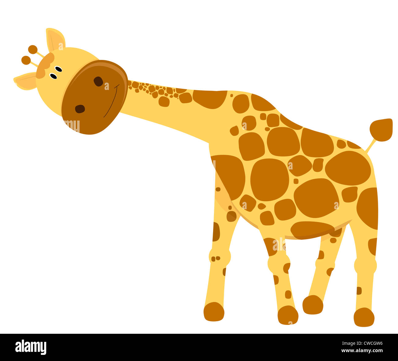 gilbert the giraffe with bent neck Stock Photo - Alamy