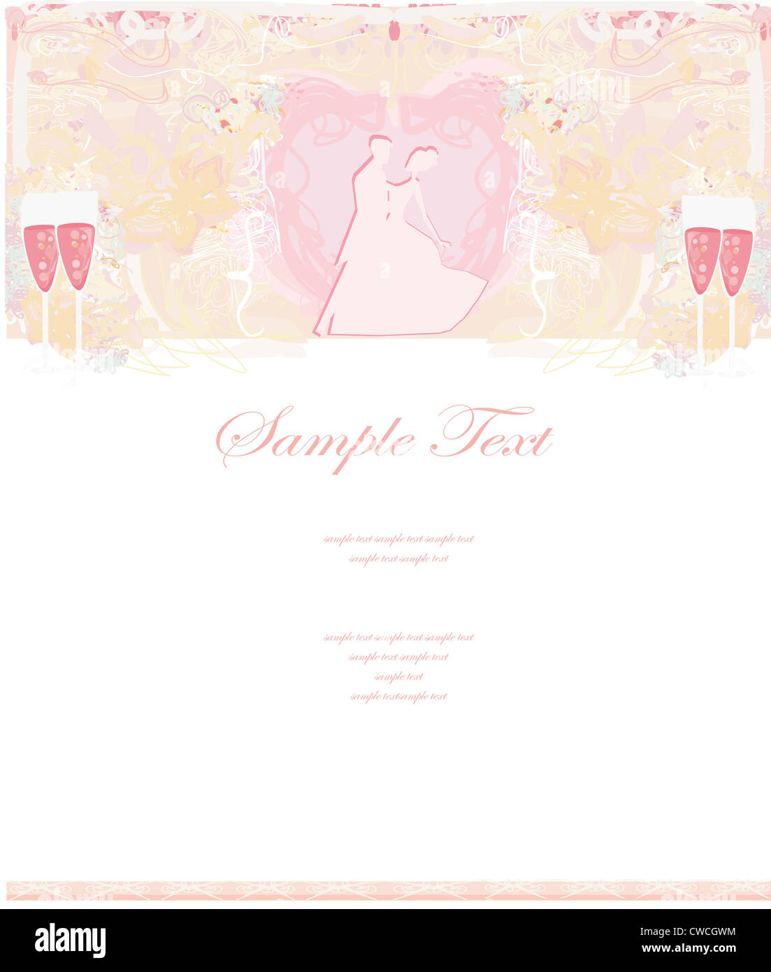 Ballroom dancers - invitation Stock Photo - Alamy