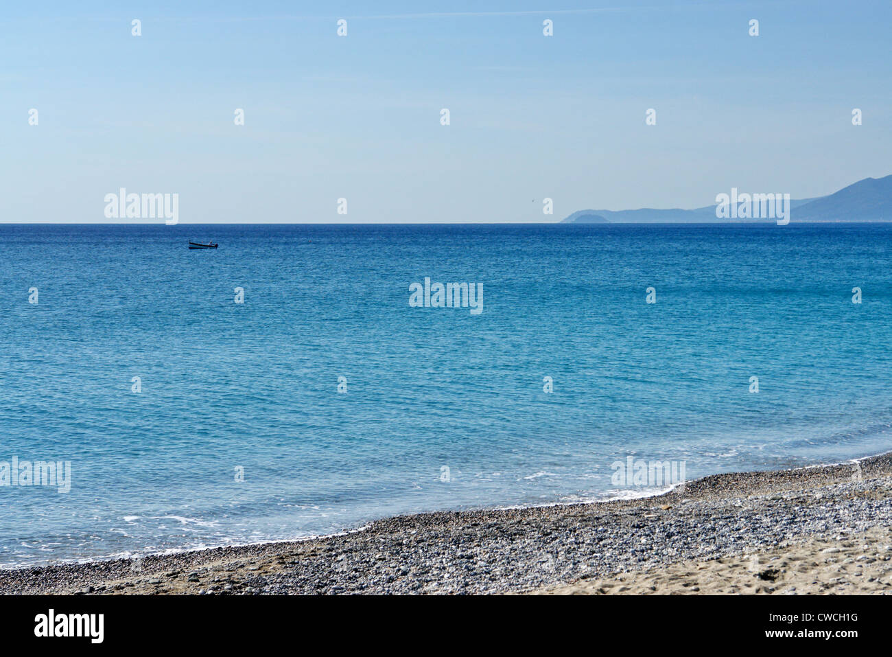 Beach from Finale Ligure / Finalpia at the Italian Riviera Stock Photo ...