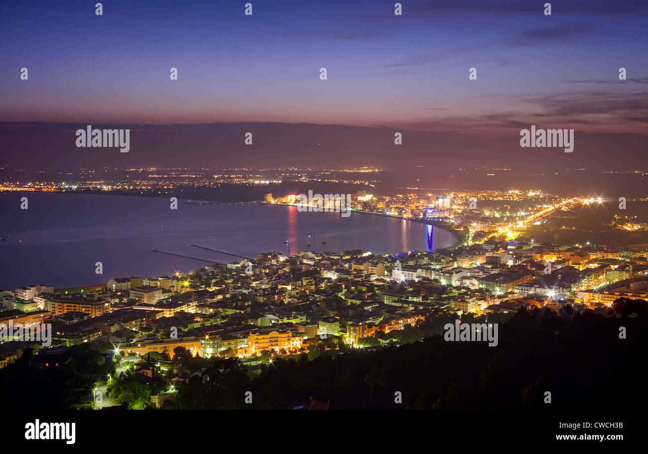 Roses, Costa Brava. Spain, night scene Stock Photo - Alamy