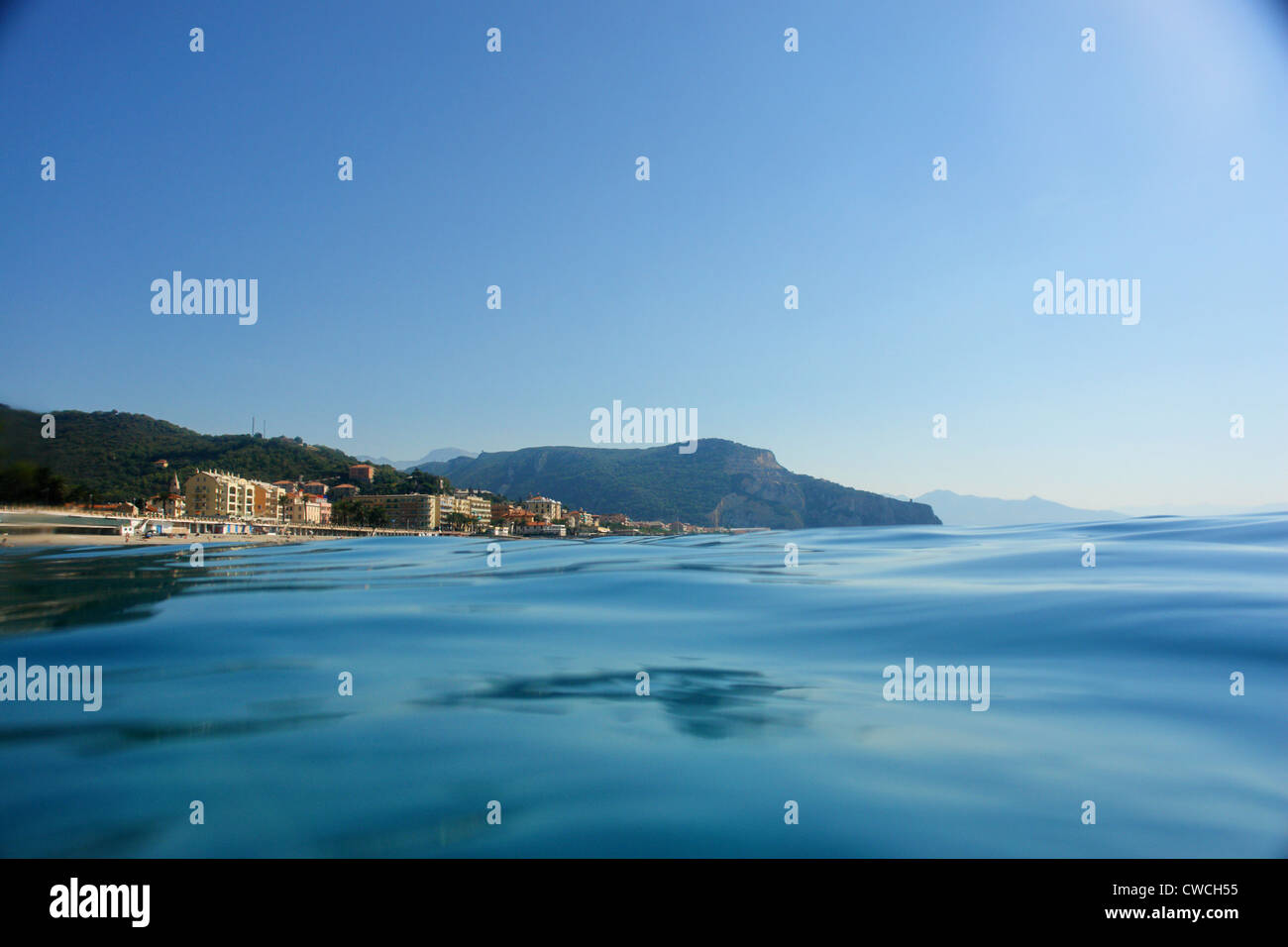 Beach from Finale Ligure / Finalpia at the Italian Riviera Stock Photo ...